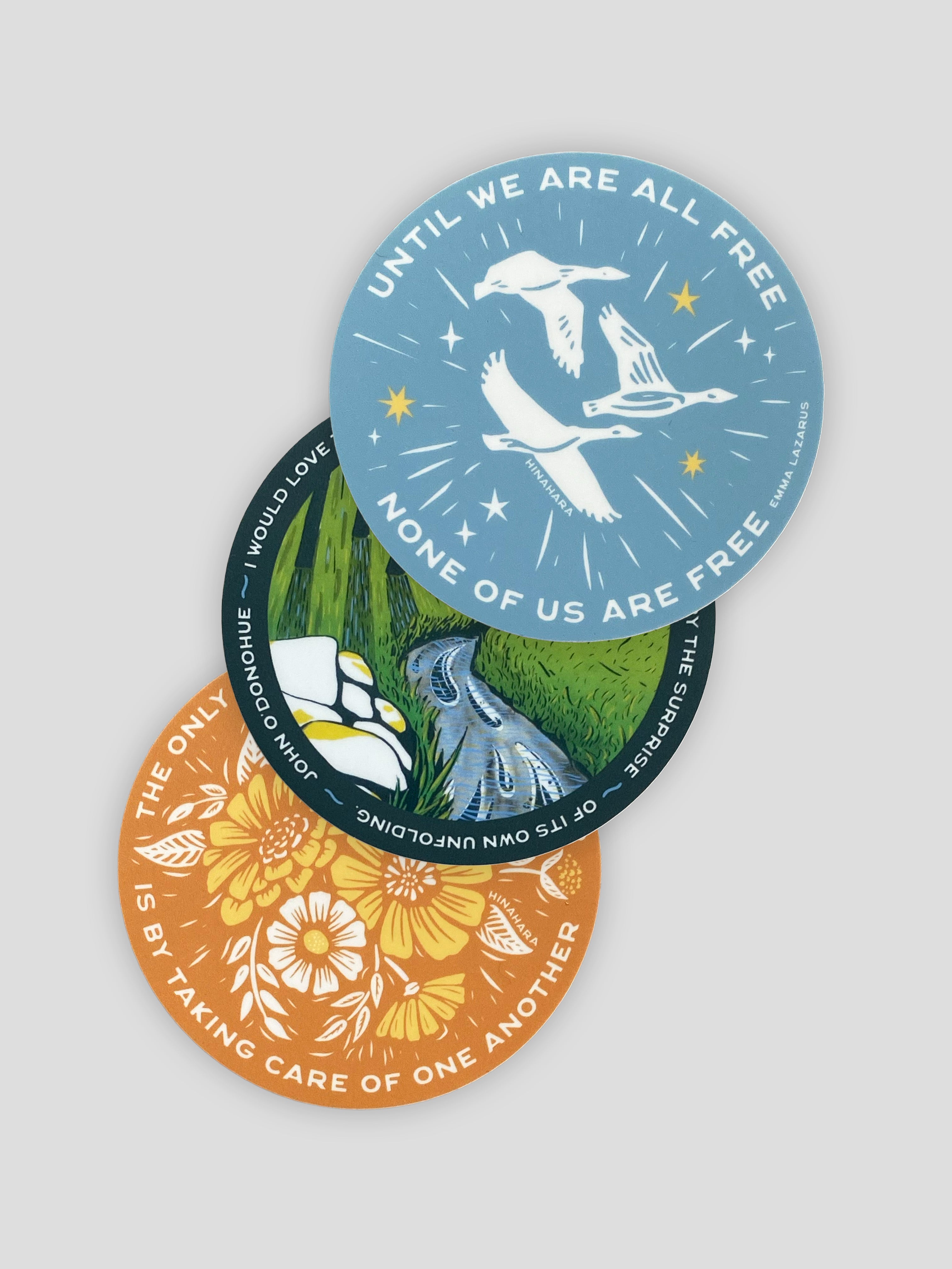 Set of 3 Circle Stickers – Natalie Hinahara Art & Design